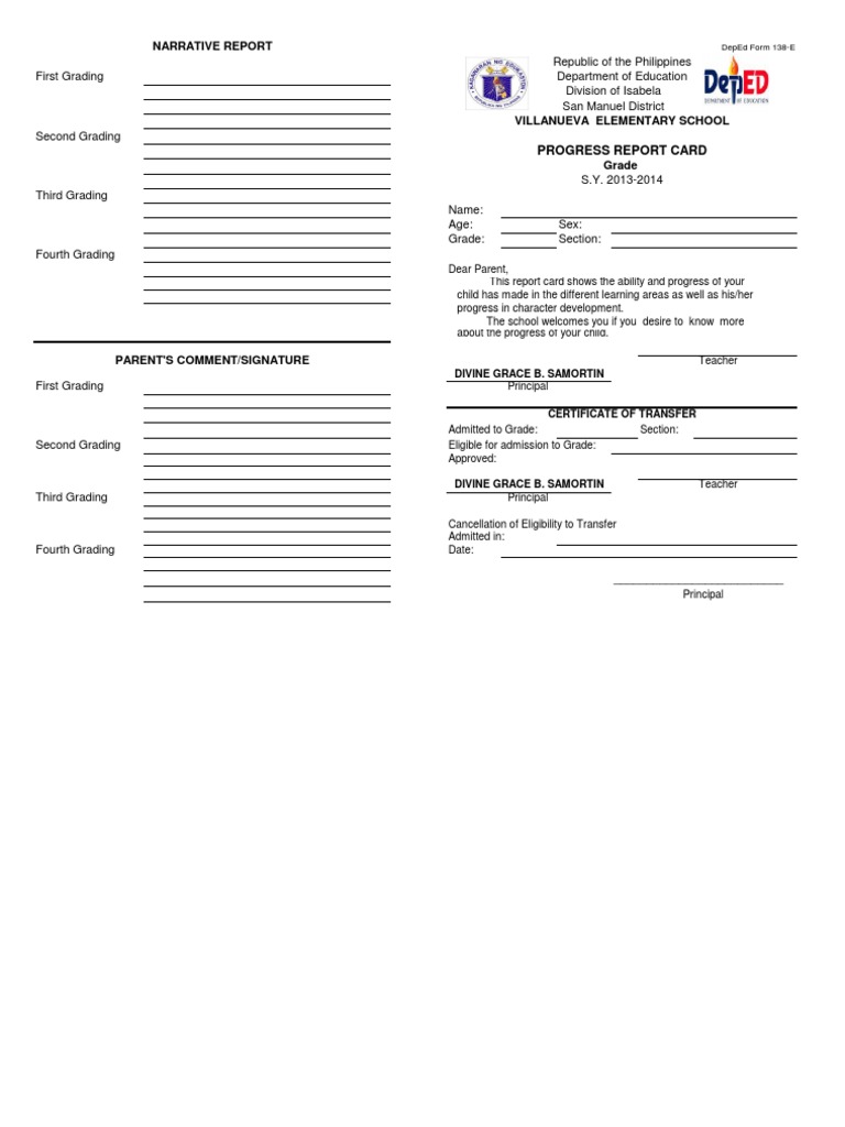 Form 138-A | PDF | Behavior Modification | Cognition