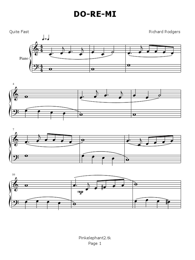 Piano sheet music numbers | PDF