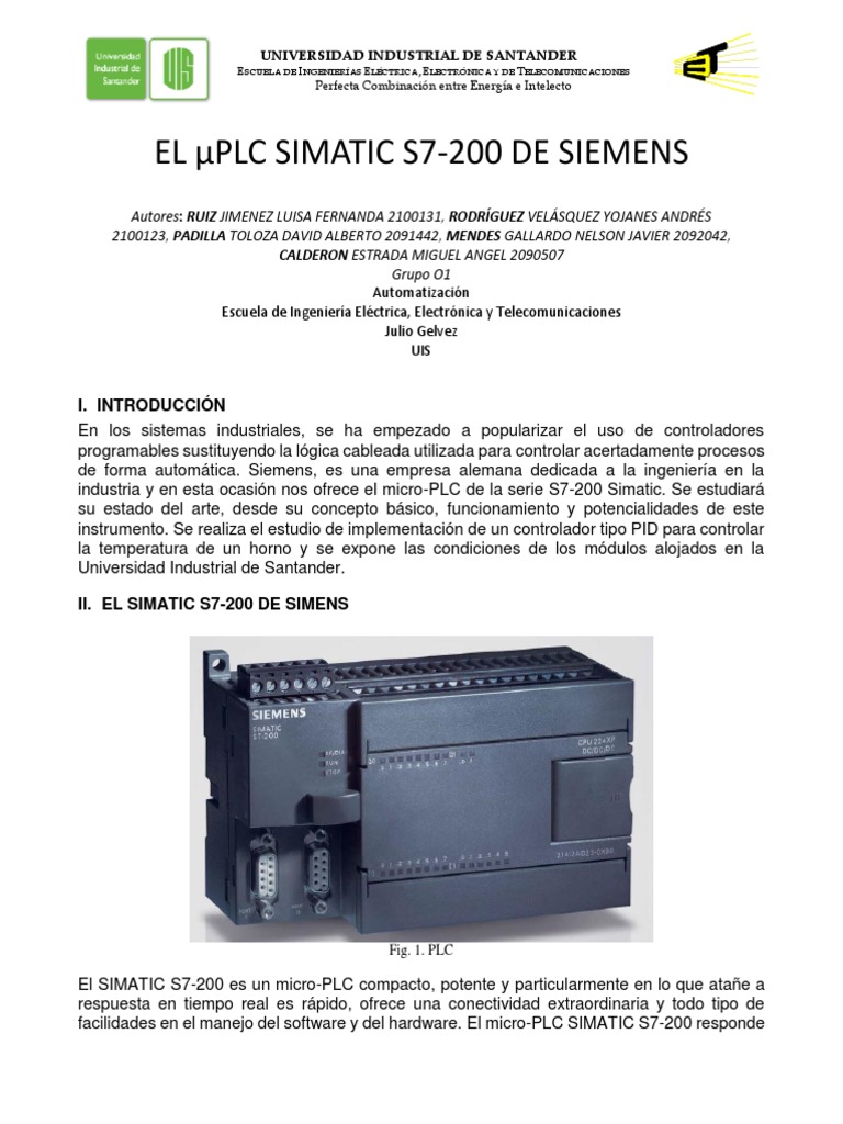 Siemens s7-200 Simatic | PDF | Controlador lógico programable ...