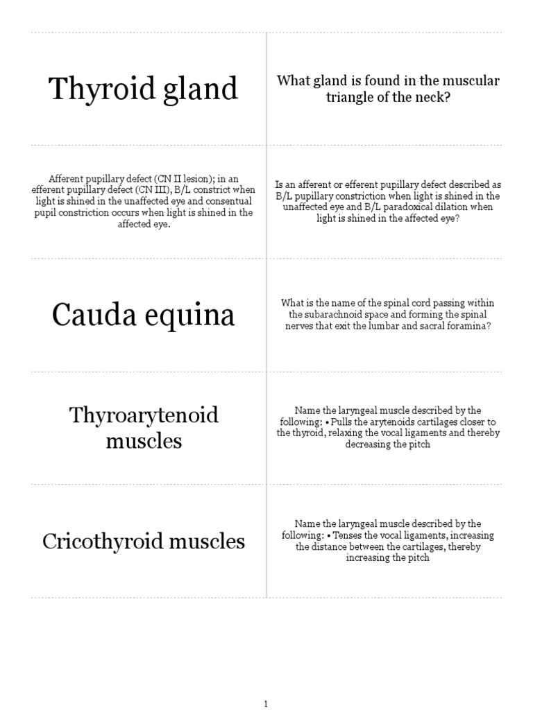 USMLE Step I Comprehensive Review - Flash Cards | PDF