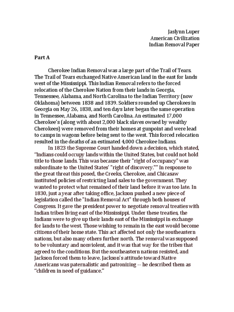 Trail of Tears | PDF | Trail Of Tears | Cherokee