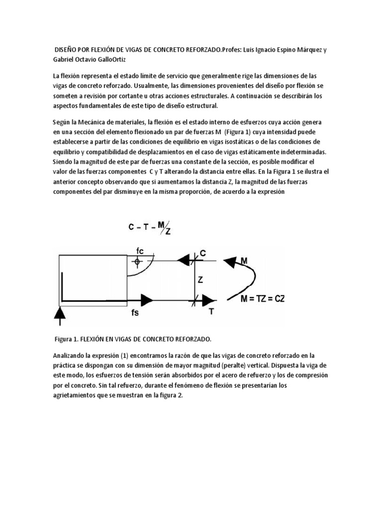 Diseño Por Flexión de Vigas de Concreto Reforzado | PDF | Doblar | Concreto reforzado