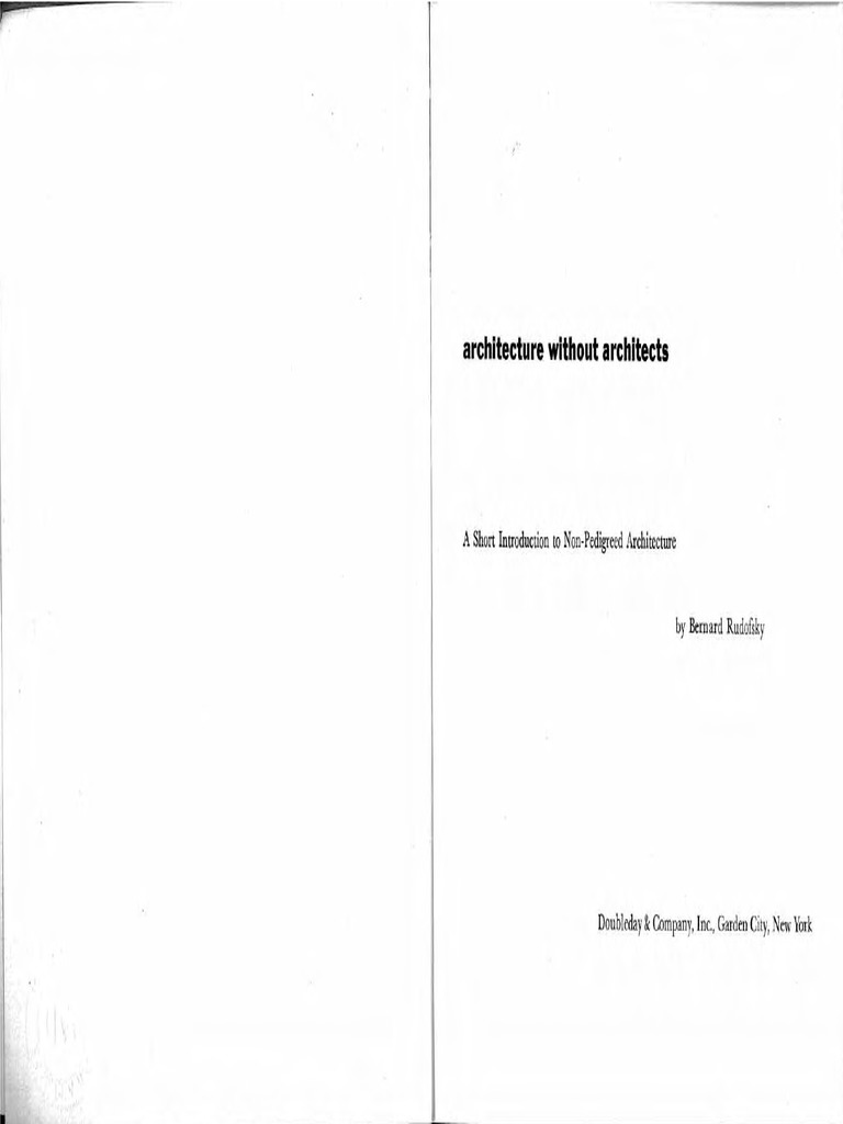 Rudofsky Bernard Architecture Without Architects A Short Introduction ...