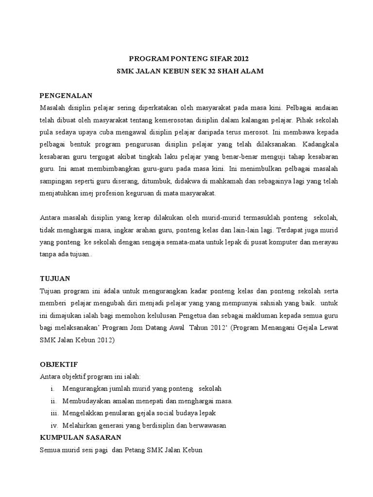 Jom Datang Awal-Kertas Kerja | PDF