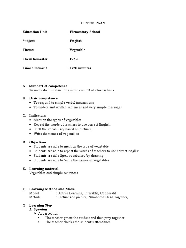 RPP Micro Teaching English 1 | PDF | Quality Of Life | Pedagogy