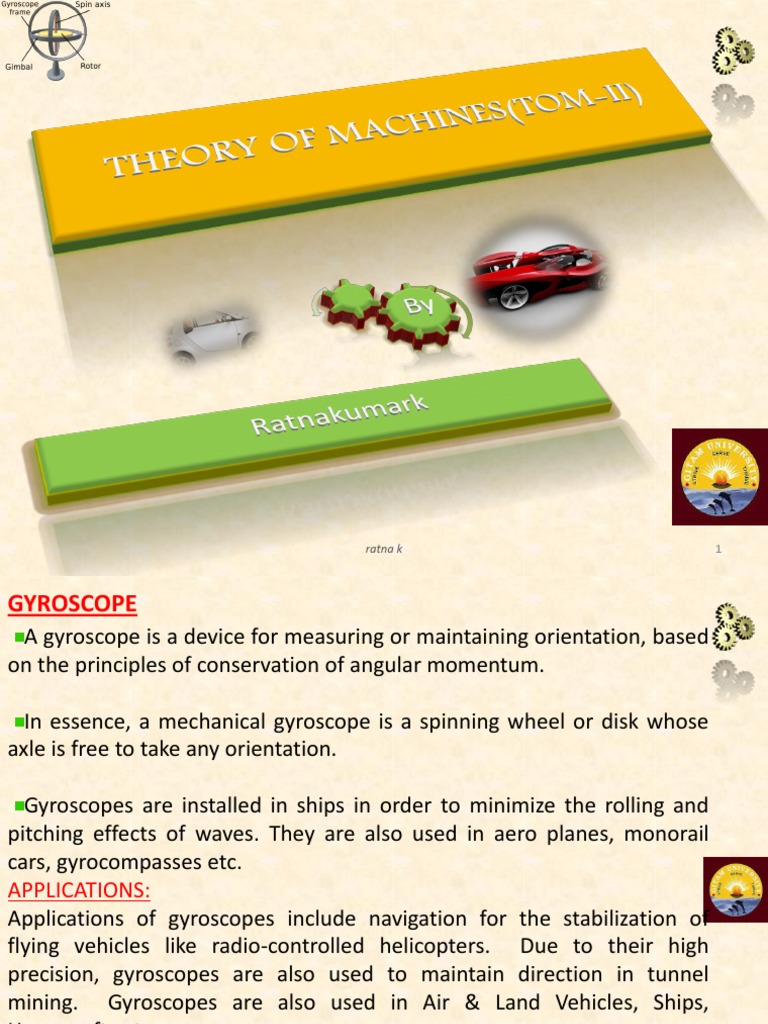 Gyroscopic Unit2 | PDF | Gyroscope | Rotation Around A Fixed Axis