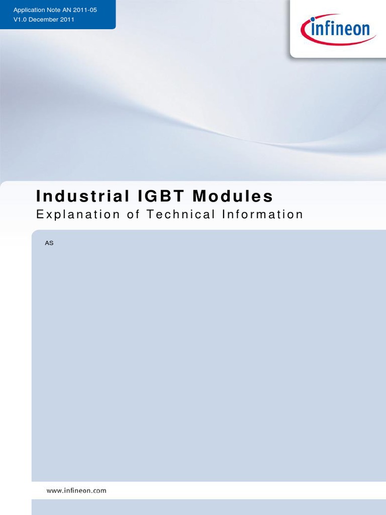 Infineon - AN2011-05 - Industrial IGBT Modules Explanation of Technical ...