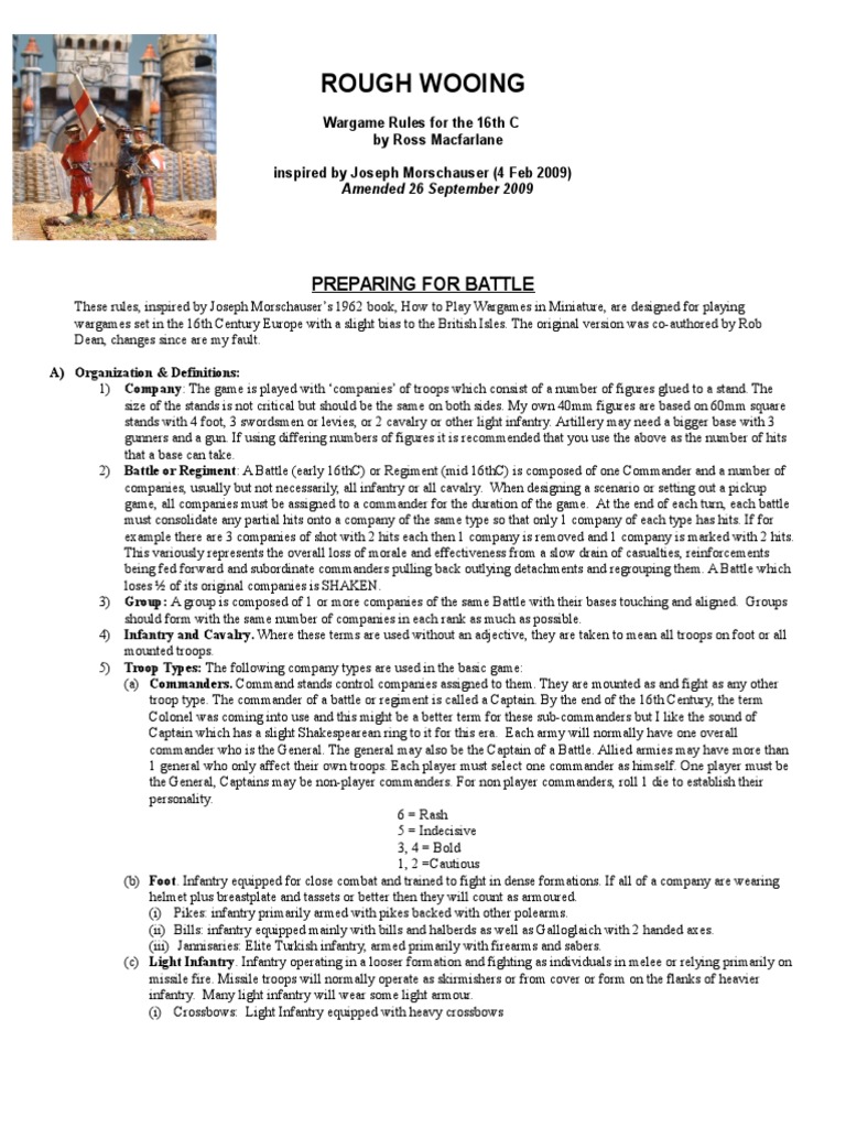 Rough Wooing Early 16th Century Rules | PDF | Military Equipment ...
