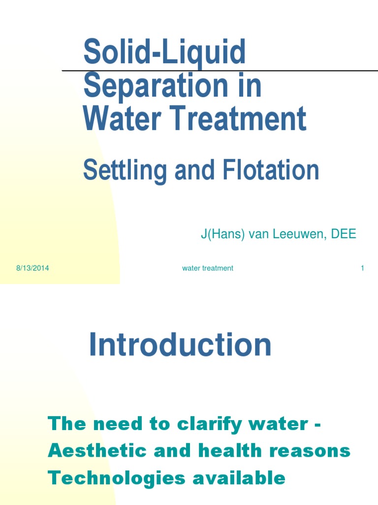 Sedimentation and Flotation | Buoyancy | Water Purification