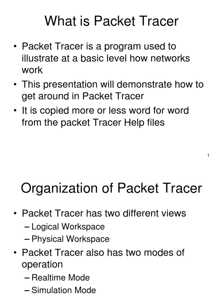Introduction to Cisco Packet Tracer | PDF | Menu (Computing) | Computer ...