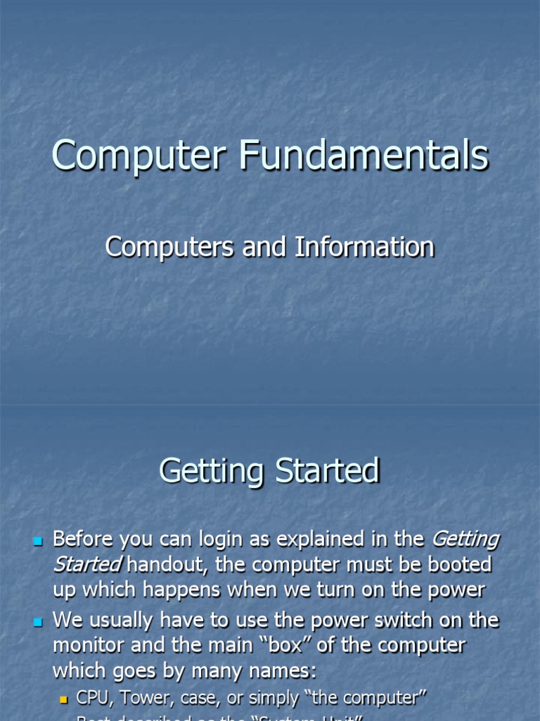 Computer Fundamentals: Computers and Information | Download Free PDF | Input/Output | Disk Storage
