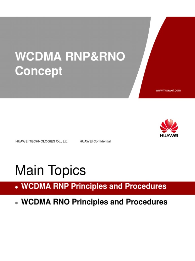 Wcdma Rnp&Rno Conspectus | PDF | Cellular Network | Antenna (Radio)