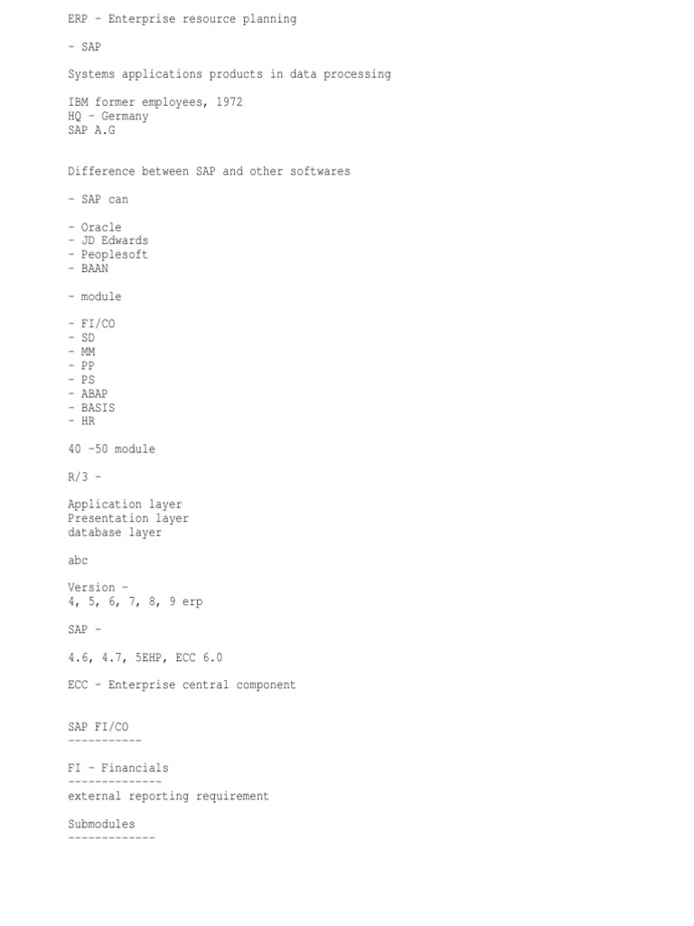 SAP FICO Demo Template | PDF | Business | Technology & Engineering