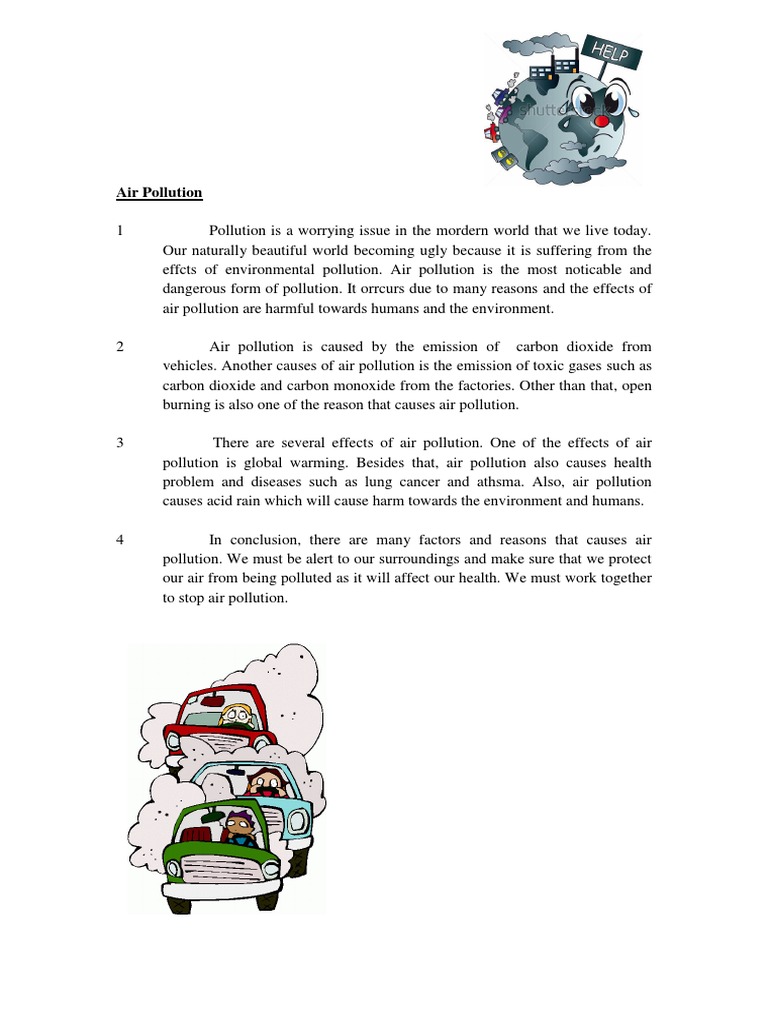 Causes and Effects of Air Pollution | PDF
