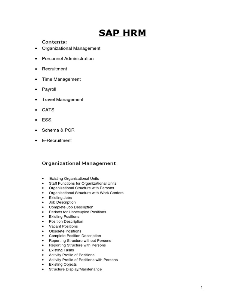 Sap HR Config All | PDF | Human Resource Management | Employment