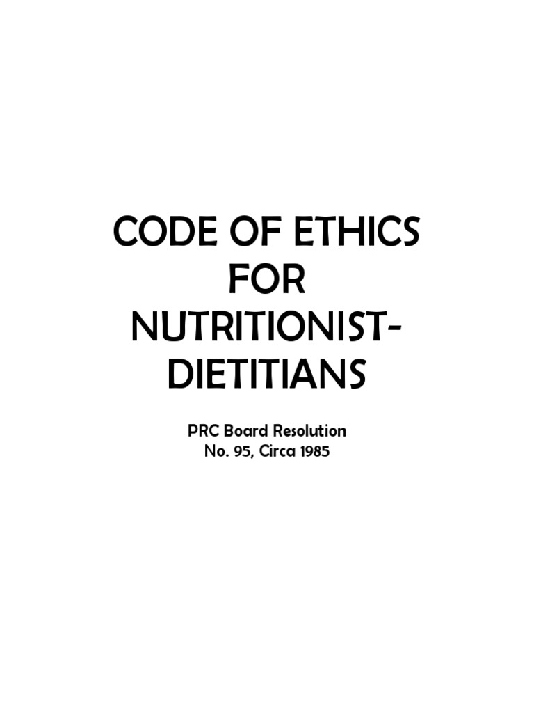Code of Ethics ND | PDF | Dietitian | Social Work