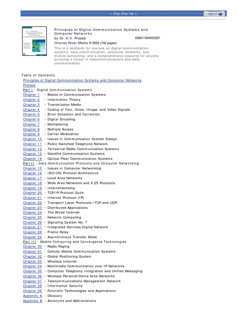 Principles of Digital Communication Systems and Computer Networks | PDF ...