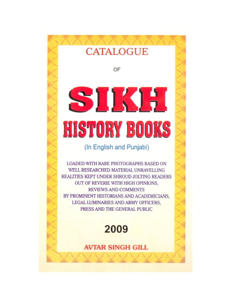 Catalogue of Sikh History Books | PDF