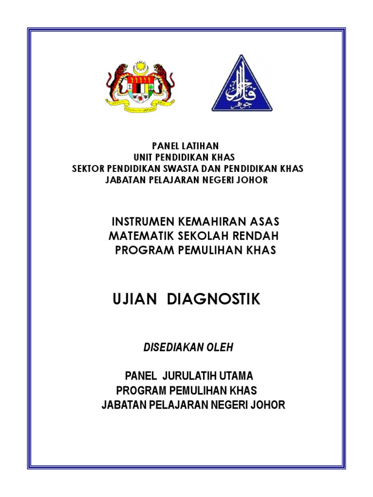 Ujian Diagnostik Matematik Baru (Ikamr) 2 | PDF