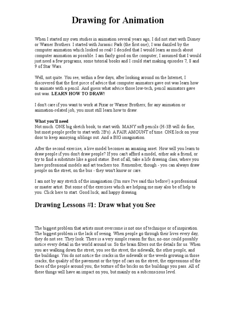 Drawing For Animation | PDF | Nature