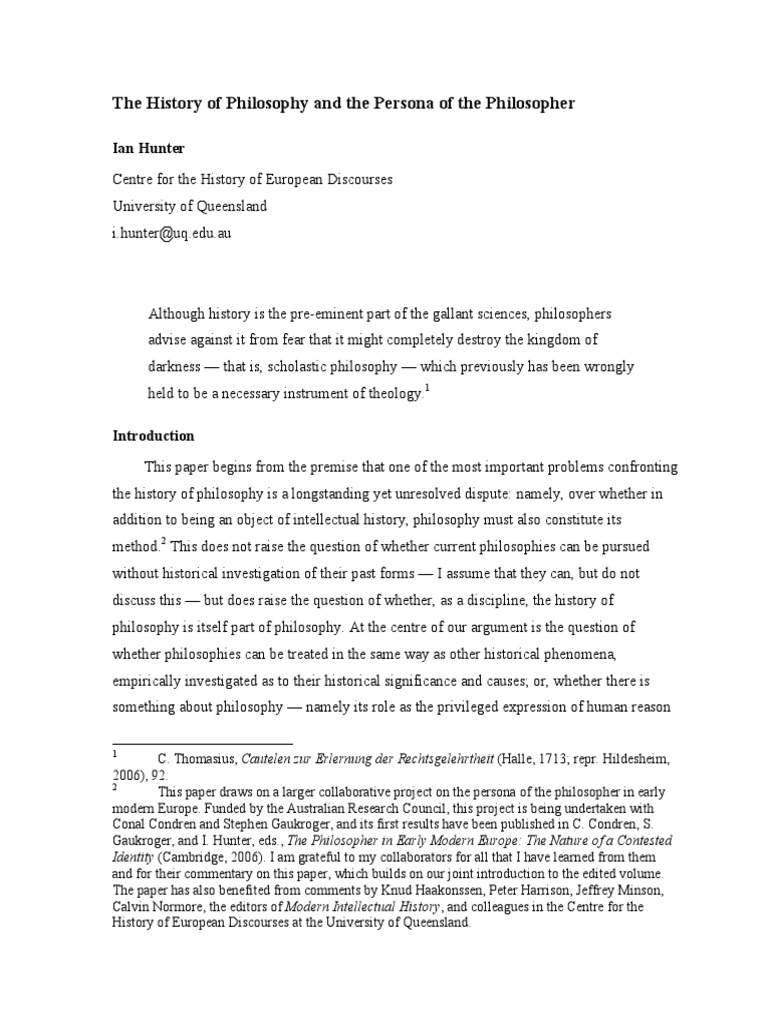 The History of The Philosophy and The Persona of The Philosopher | PDF ...