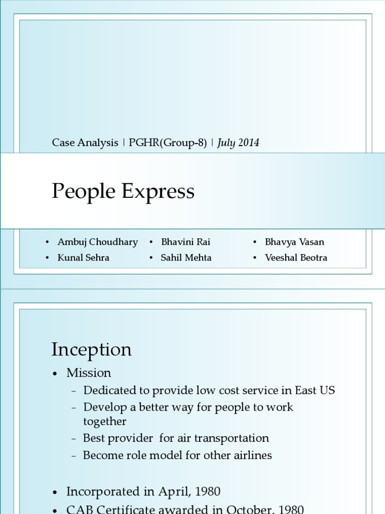 People Express Case Study: Strategies & Issues | PDF | Business ...