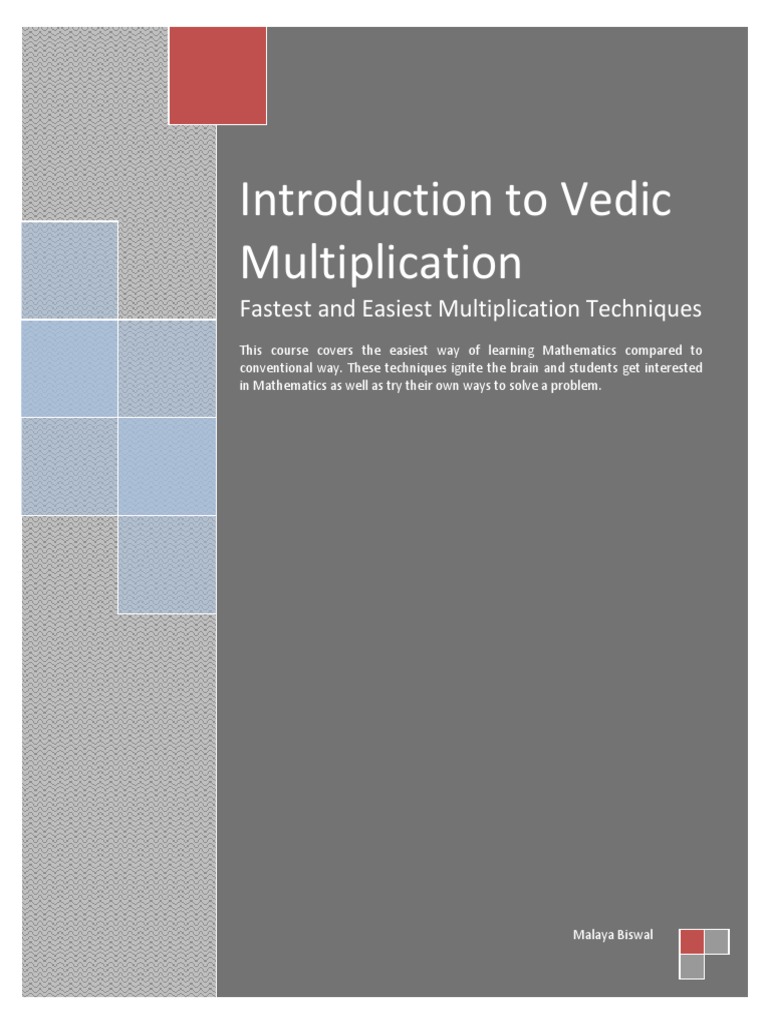 Vedic Mathematics | PDF | Pedagogy | Teaching Mathematics