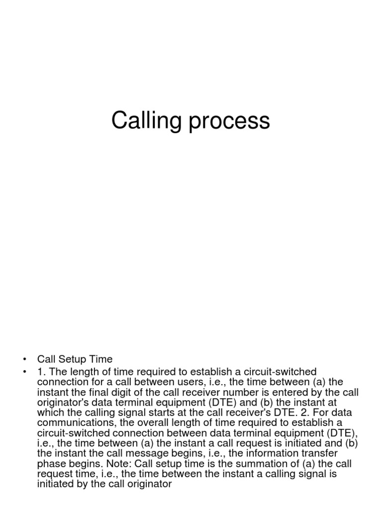 Calling | PDF | Technology & Engineering