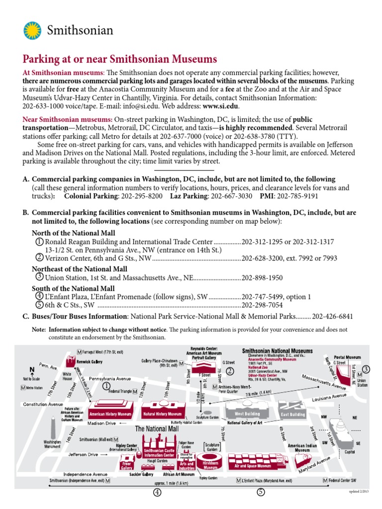 Parking Map | PDF | National Mall | Parking