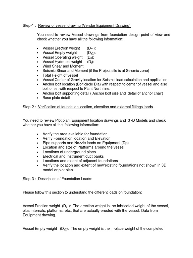 Vessel Foundation Design Philosophy | PDF | Screw | Deep Foundation