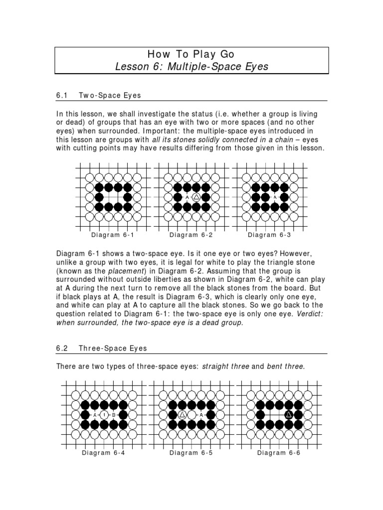 How To Play Go, Lesson 6 | PDF | Teaching Mathematics