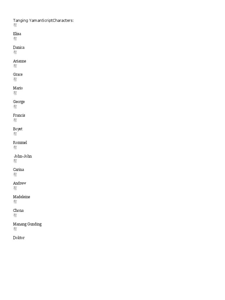 Tanging Yaman Script | PDF