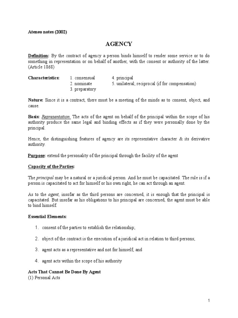Cases in - Agency | PDF | Law Of Agency | Estoppel