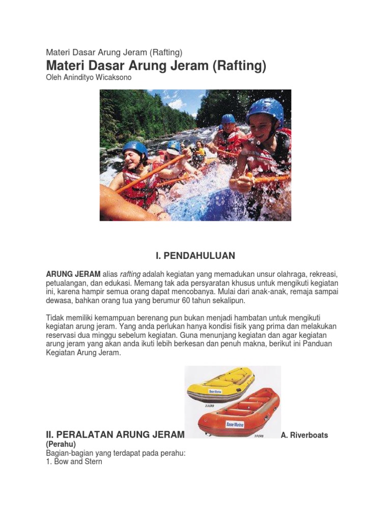 Materi Dasar Arung Jeram | PDF | Sejarah