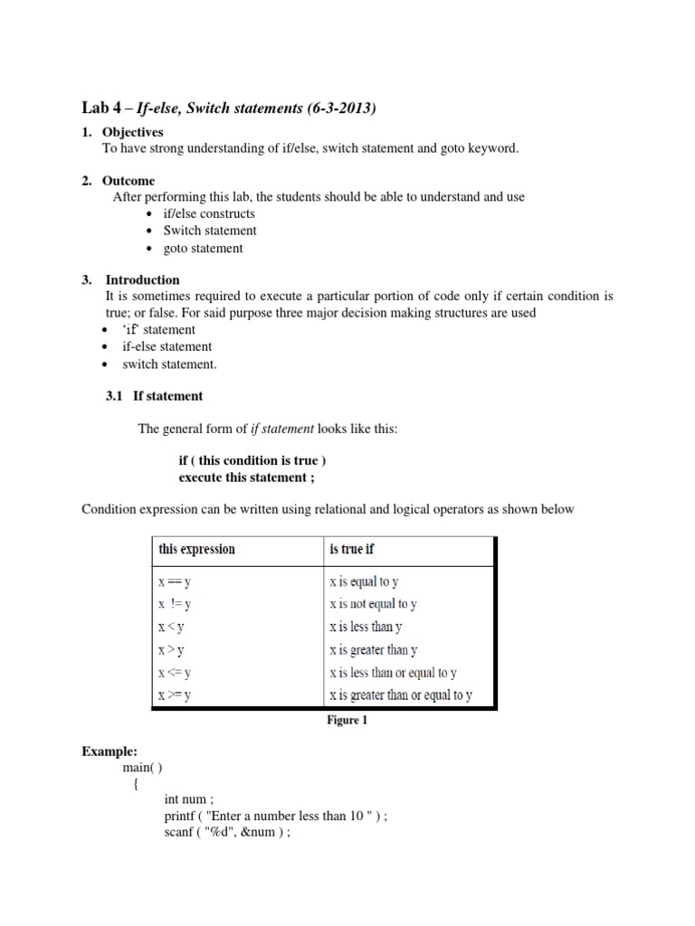 Lab 4 | PDF | Control Flow | Scope (Computer Science)