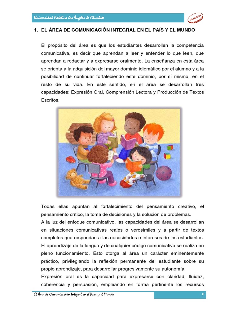 Área de Comunicacion Integral | PDF | Palabra | Aprendizaje