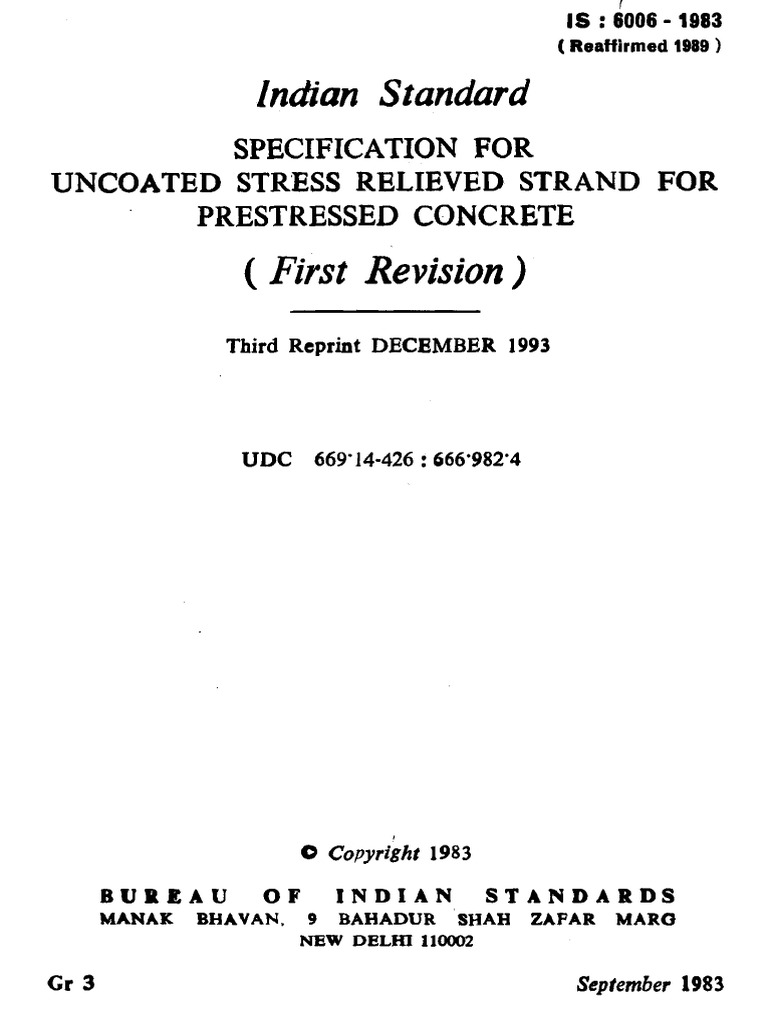 Is 6006 | PDF | Wire | Fracture