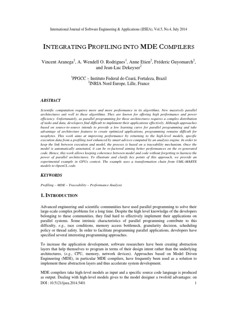 Integrating Profiling Into Mde Compilers | PDF | Computer Programming | Compiler