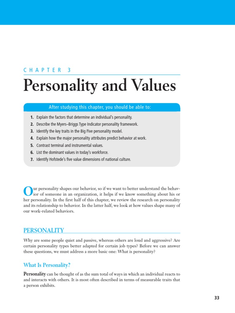 Personality and Values | PDF | Extraversion And Introversion | Risk