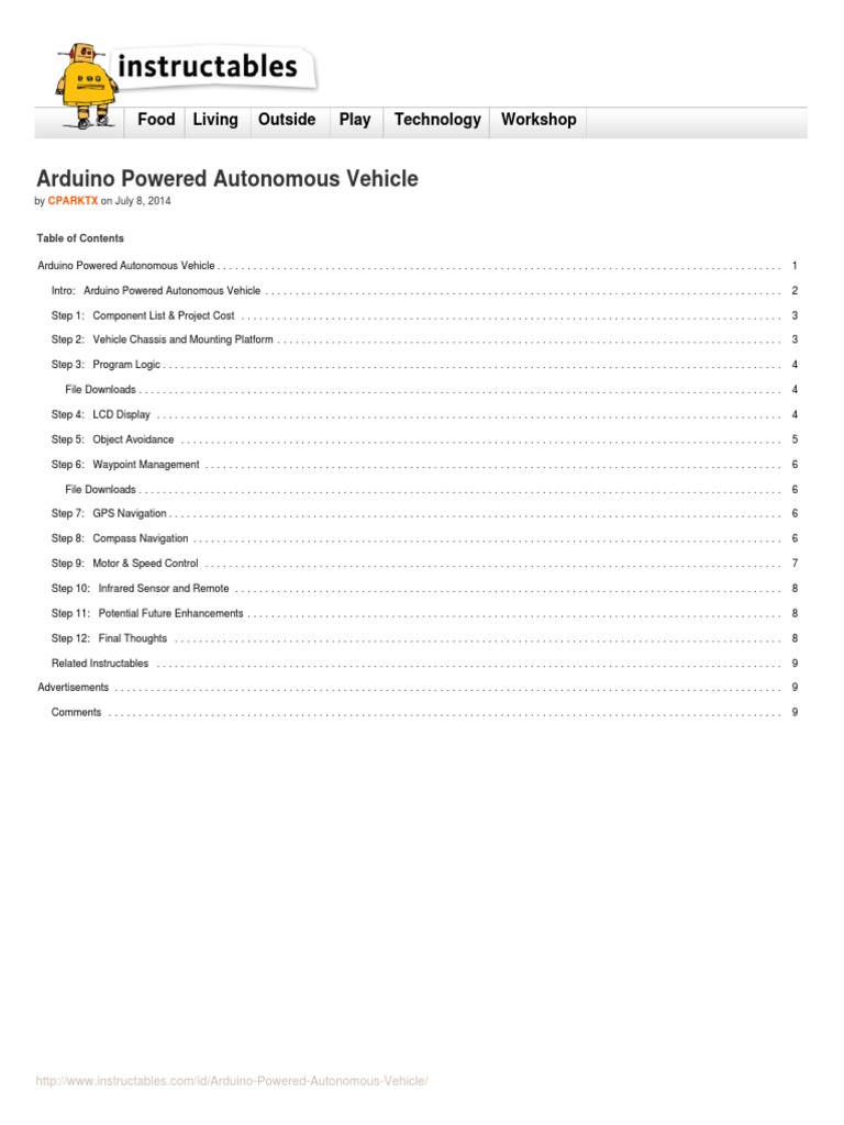 Arduino Powered Autonomous Vehicle | PDF | Global Positioning System ...