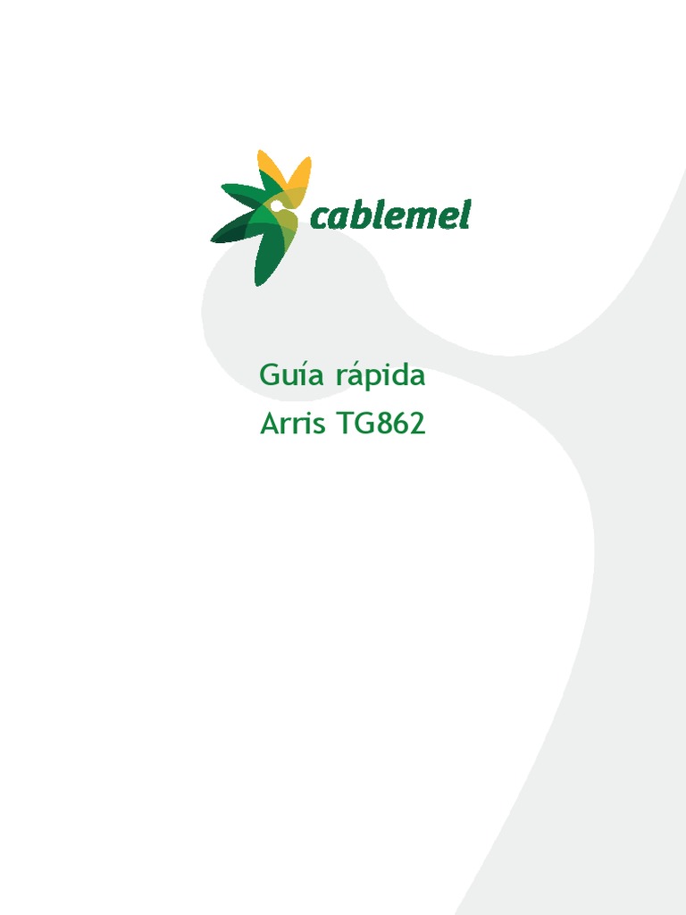 Guía Configuración Arris TG862 | PDF | Wifi | Ieee 802.11