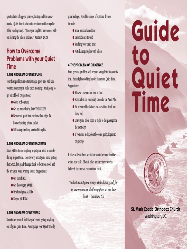 Guide To Quiet Time | PDF | Prayer | Religious Behaviour And Experience