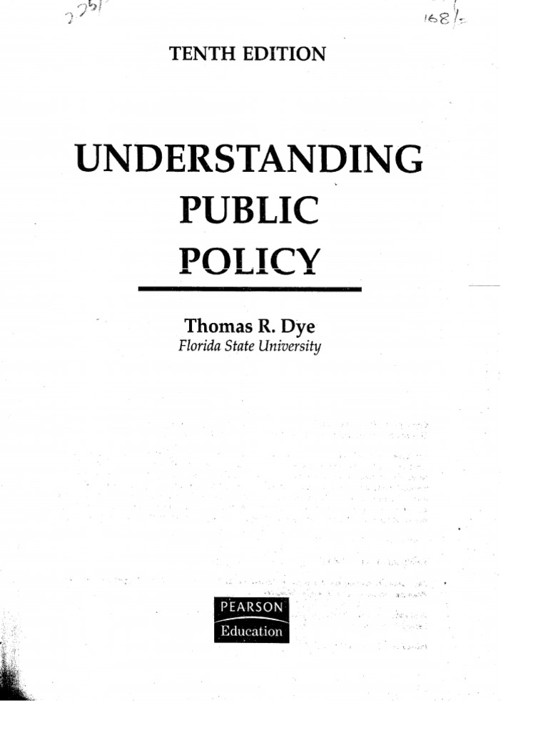Public Policy Dye Study Material | PDF