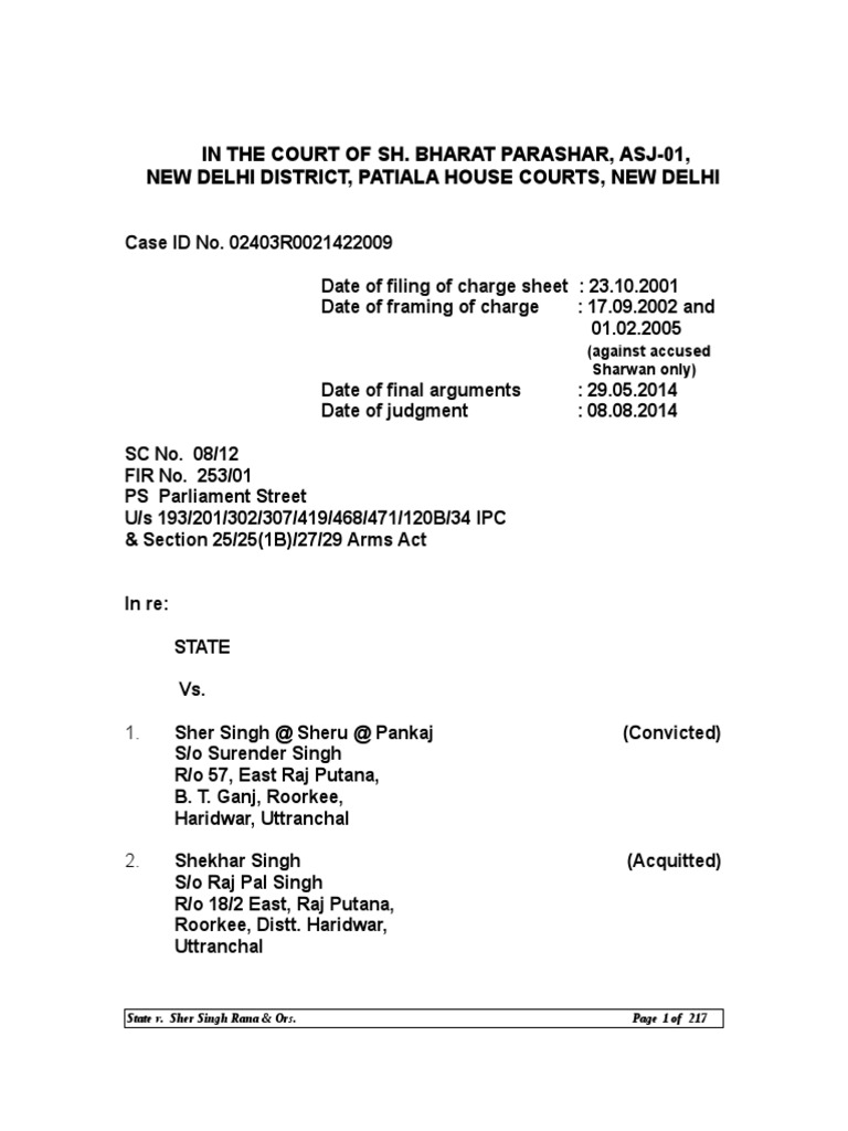 Phoolan Devi Murder Case Judgement | PDF | Legal Procedure | Crime ...