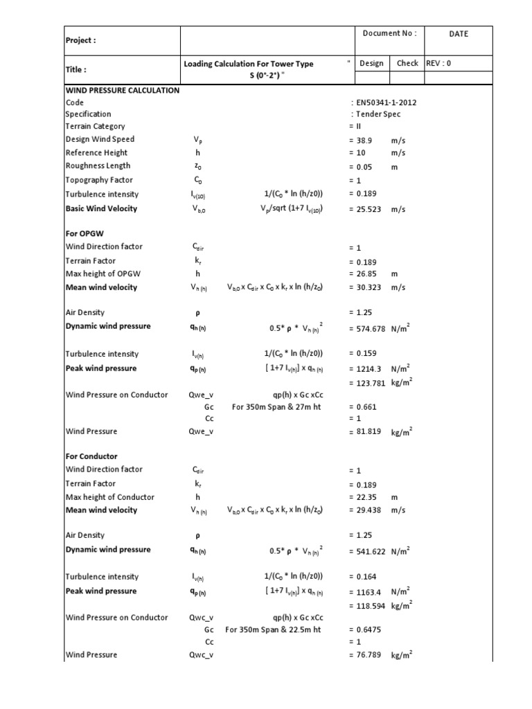 Wind Pressure Calculation
