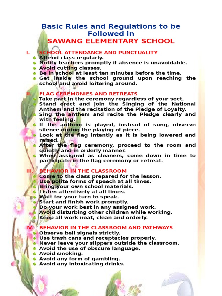Sawang Elementary School Guide | PDF | Language Arts & Discipline ...