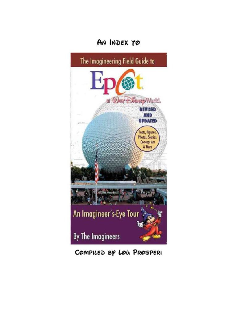Imagineering Field Guide To Epcot Index | PDF | Walt Disney | The Walt ...