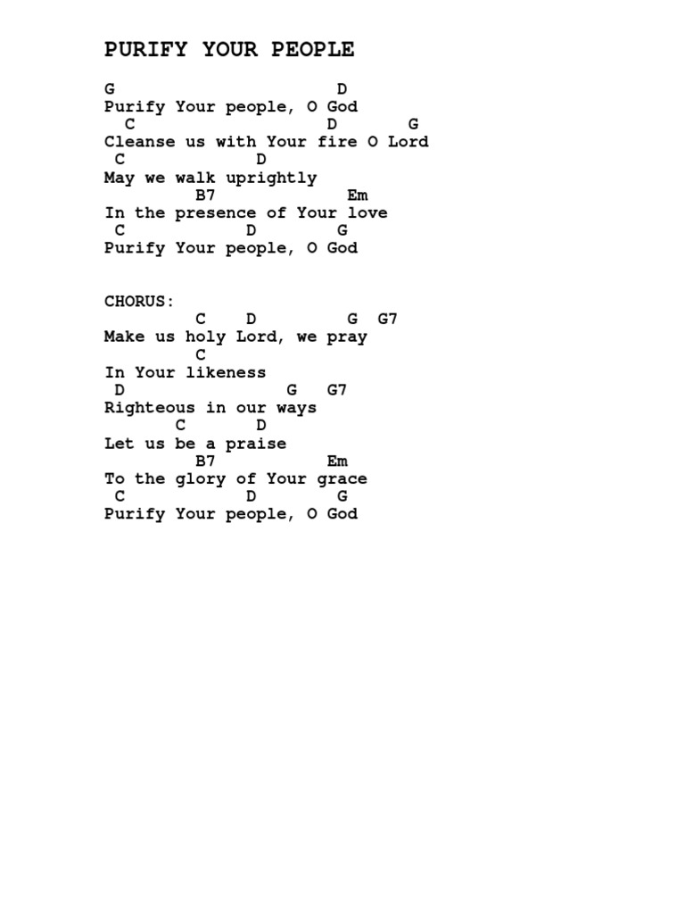 Purify Your People | PDF | Systematic Theology | Christian Belief And ...