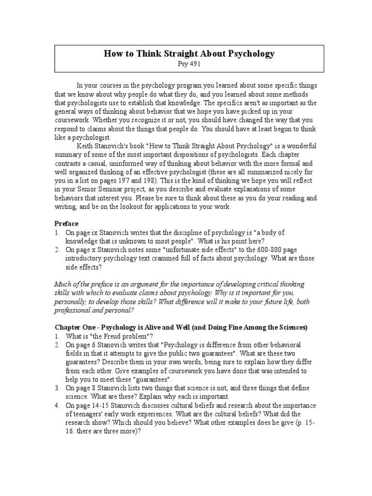 How To Think Straight | PDF | Psychology | Thought