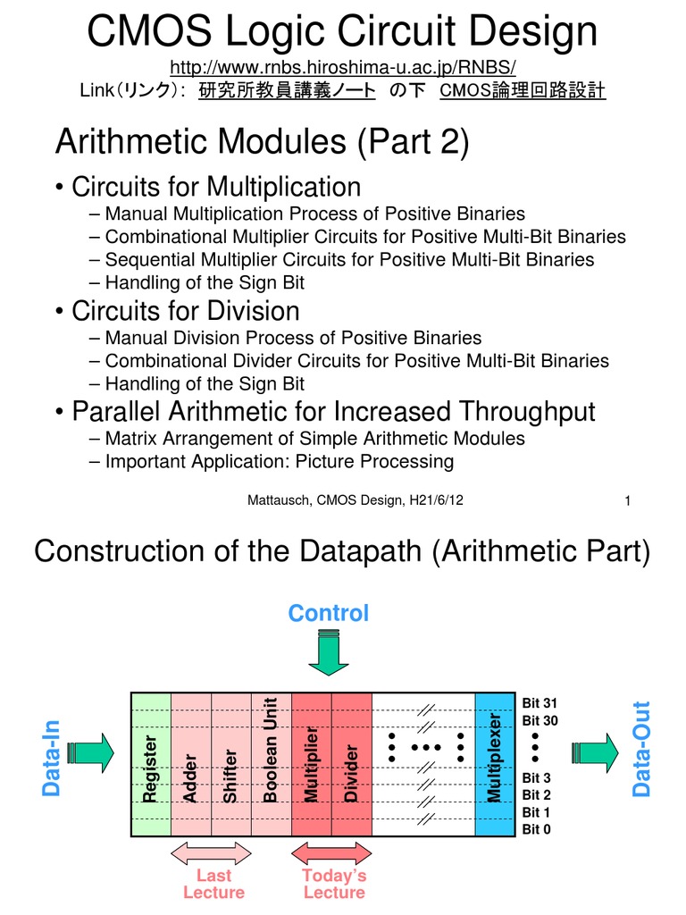 CMOS Logic Circuit Design | PDF | Division (Mathematics) | Multiplication
